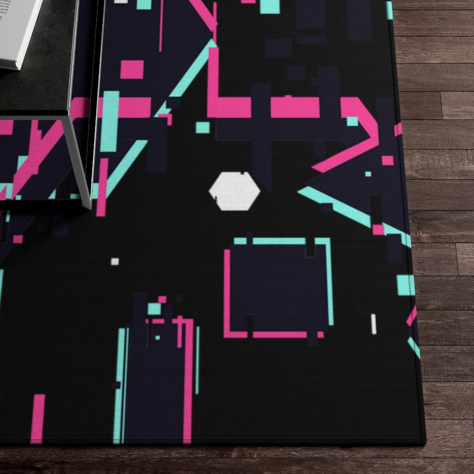 Cyberpunk Decor Glitch Dornier Rug Abstract Art Gaming | Etsy