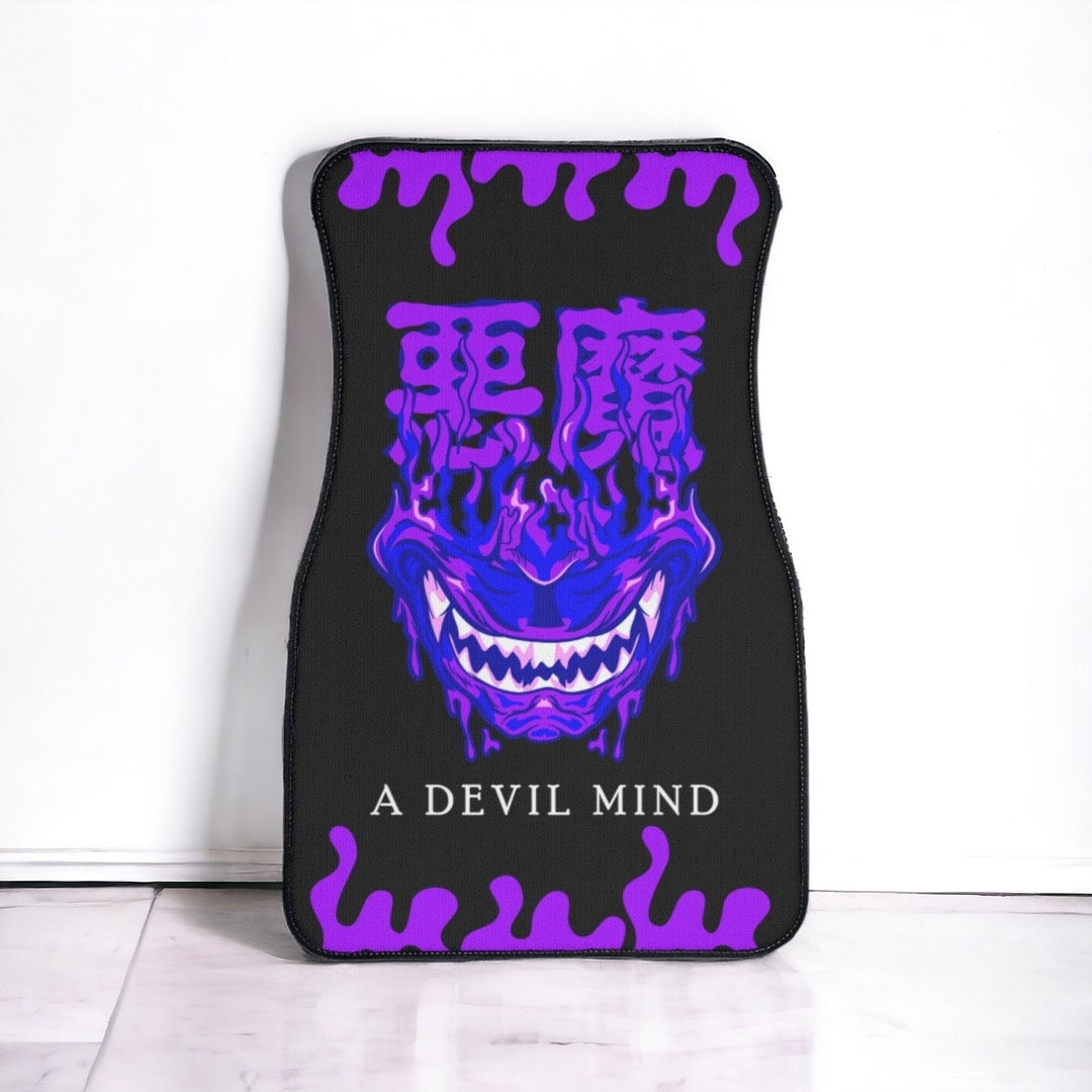 Oni Demon Art Print, Car Floor Mat, Japanese Demon Print, Cute Car ...