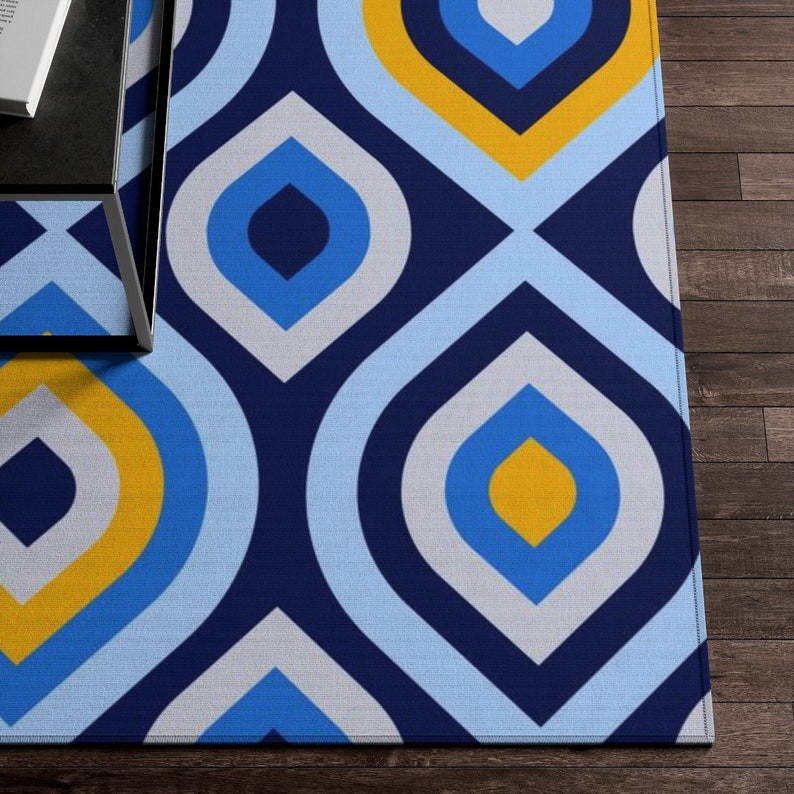 Evil Eye Rug Unique Dornier Rug Evil Eye Print Groovy Home - Etsy