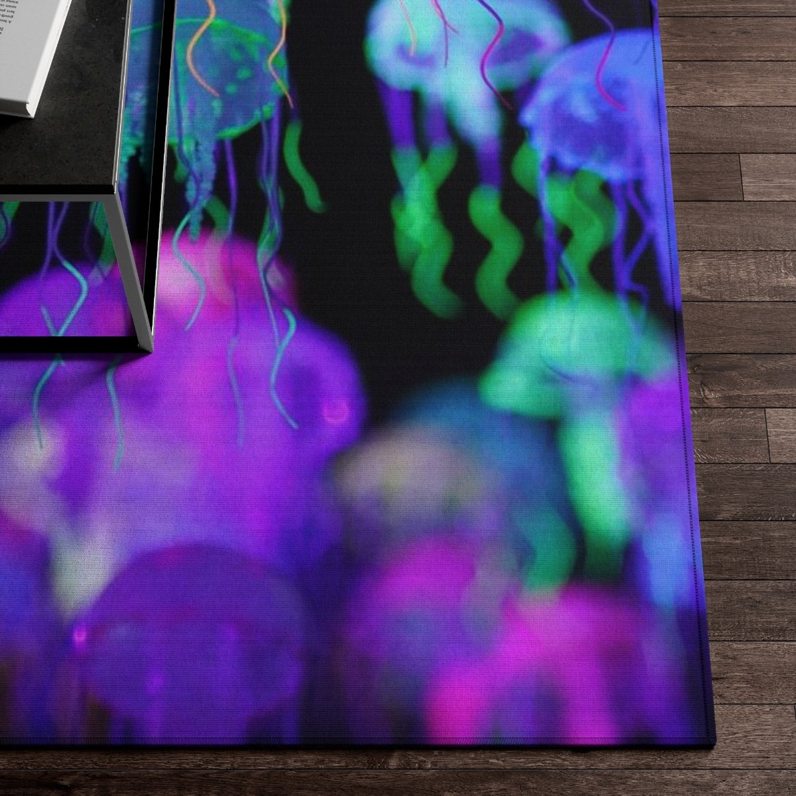 Watercolor Jellyfish Aesthetic Rug Strange Rug Trendy Rug - Etsy