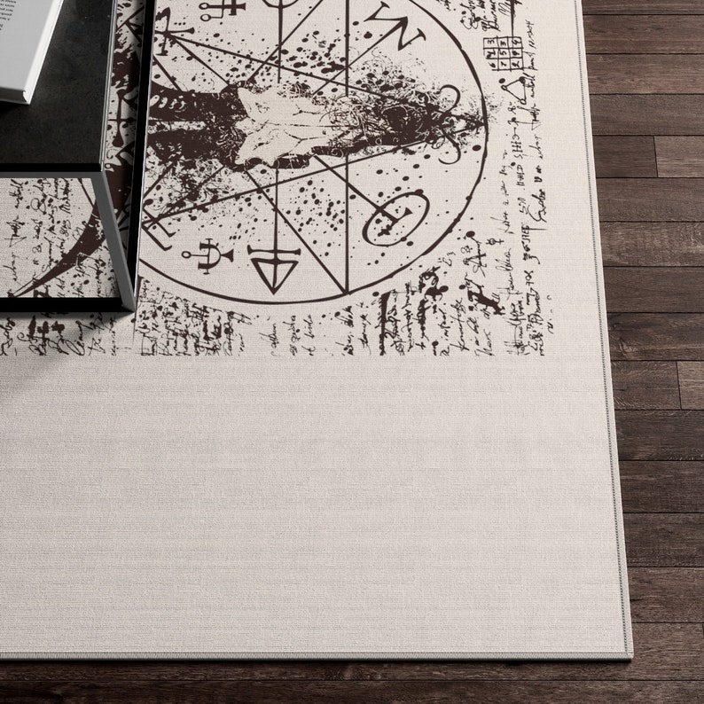 Pentagram Rug Baphomet Dornier Rug Satanic Occult Decor - Etsy