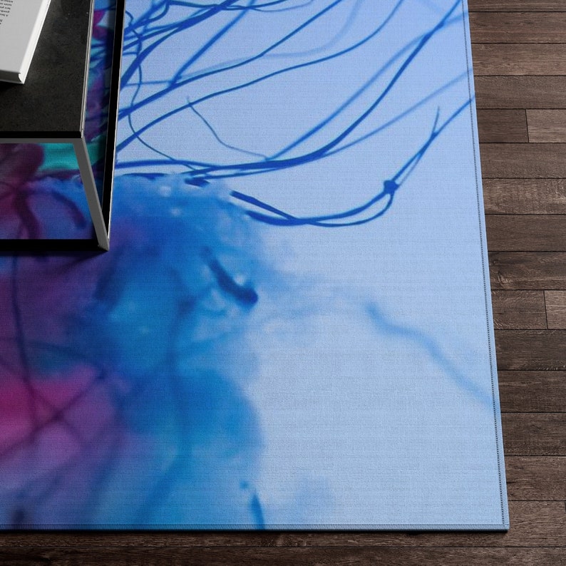Watercolor Jellyfish Aesthetic Rug Strange Rug Trendy Rug - Etsy