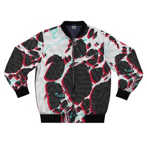 Men's Bomber Jacket, Cyberpunk Jacket, Zip up Jacket, Futuristic Jacket ...