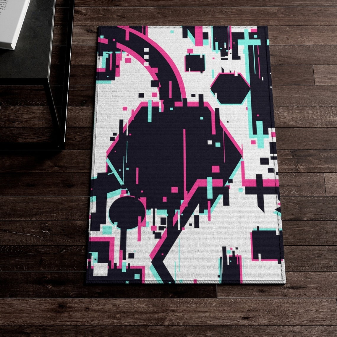 Cyberpunk Decor Glitch Dornier Rug Abstract Art Gaming - Etsy