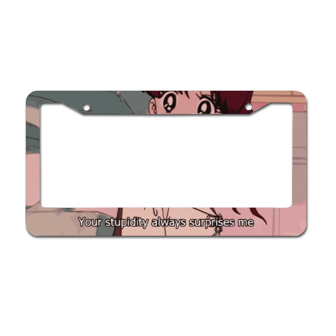Automotive Anime License Plate & Frame Set Anti-theft Kawaii - Etsy