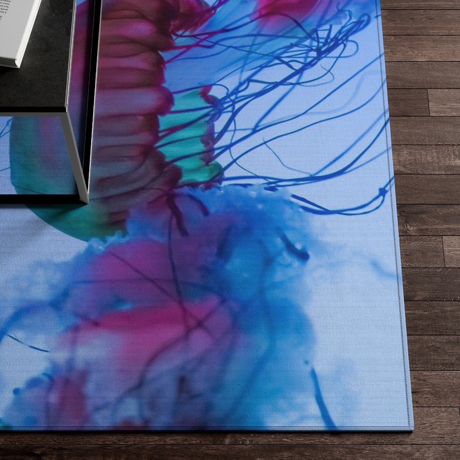 Watercolor Jellyfish Aesthetic Rug Strange Rug Trendy Rug - Etsy