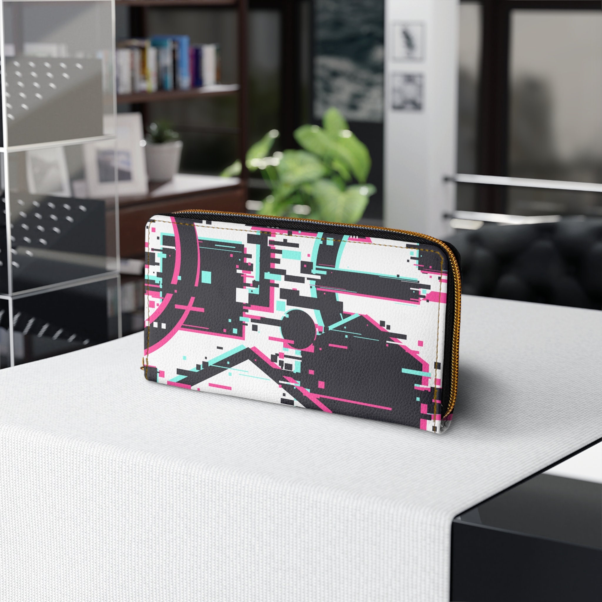 Cyberpunk Wallet Zipper Wallet 7.87" X 4.33" Vaporwave Japan Purple ...