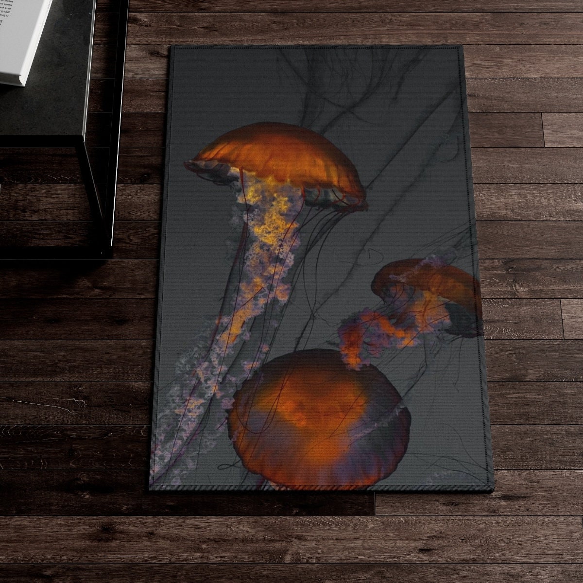 Watercolor Jellyfish Aesthetic Rug Strange Rug Trendy Rug | Etsy