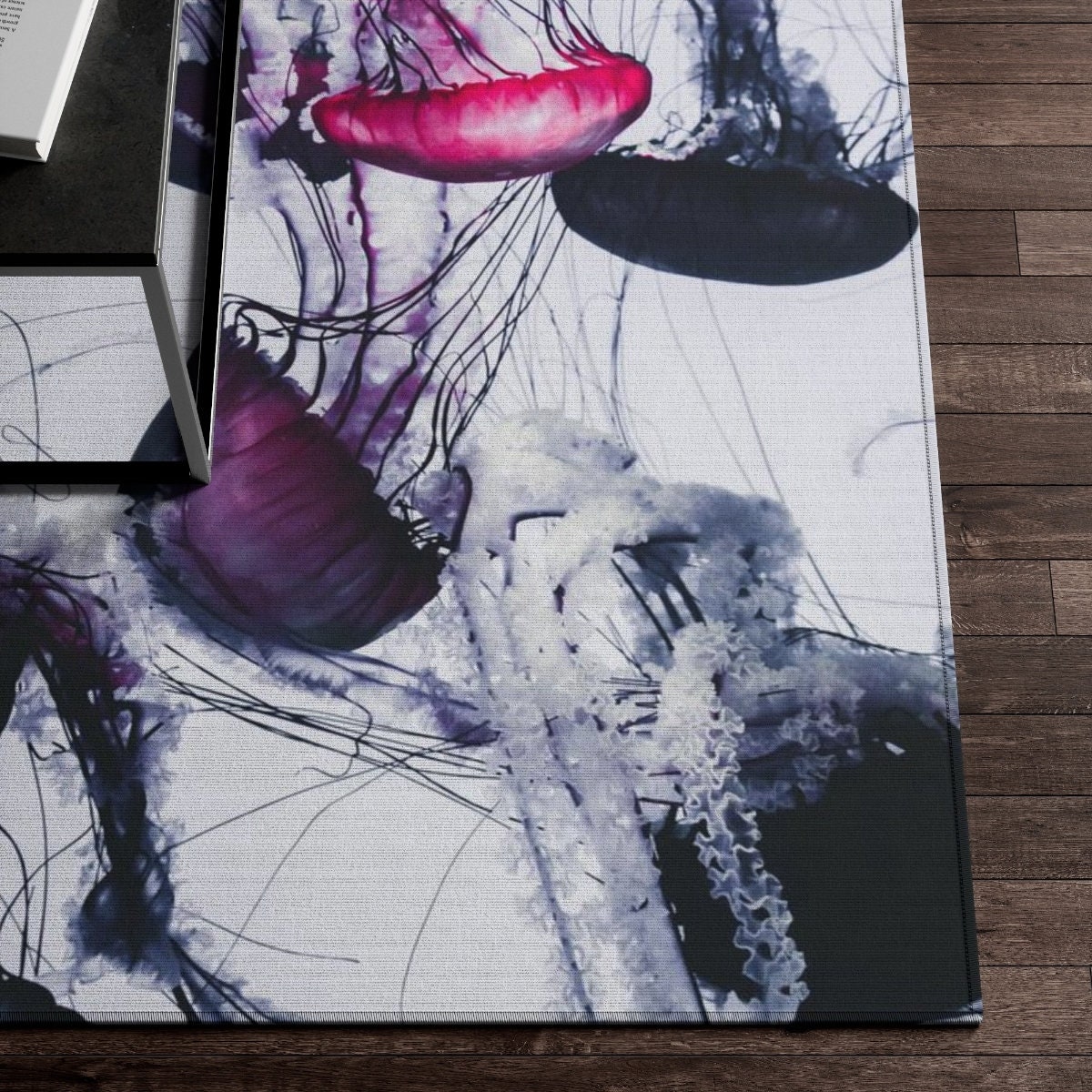 Watercolor Jellyfish Aesthetic Rug Strange Rug Trendy Rug | Etsy