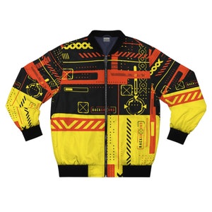 Men's Bomber Cyberpunk Jacket, Zip up Jacket, Futuristic Jacket ...