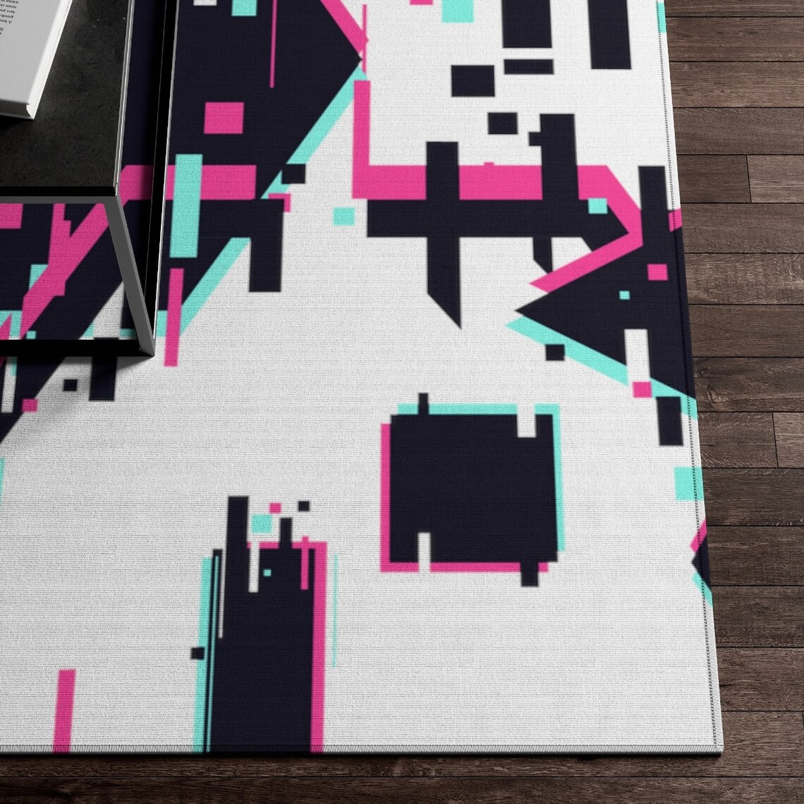 Cyberpunk Decor Glitch Dornier Rug Abstract Art Gaming - Etsy