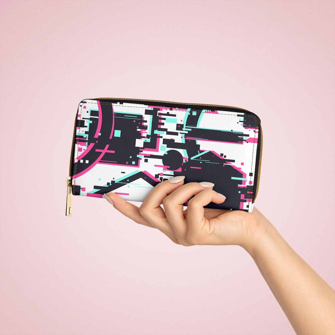 Cyberpunk Wallet Zipper Wallet 7.87" X 4.33" Vaporwave Japan Purple ...