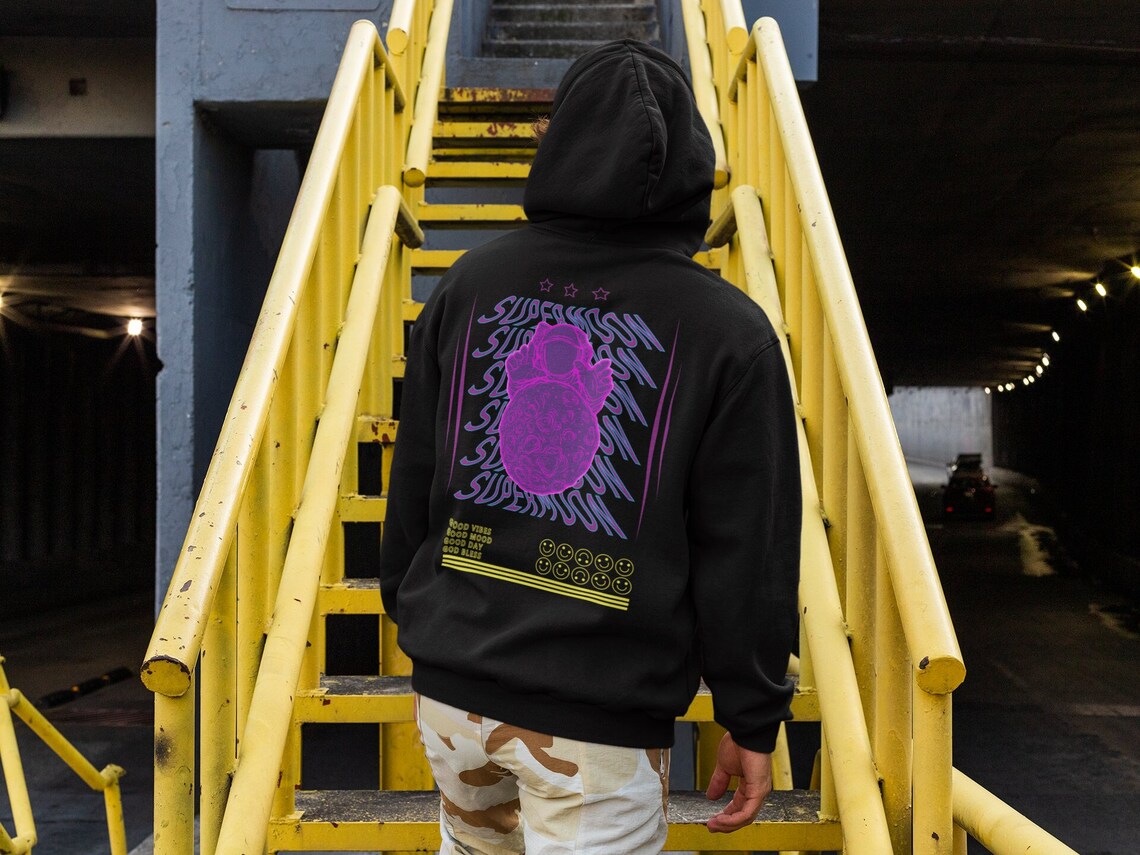 Vaporwave Clothes Unisex Astronaut Hoodie Cyberpunk | Etsy