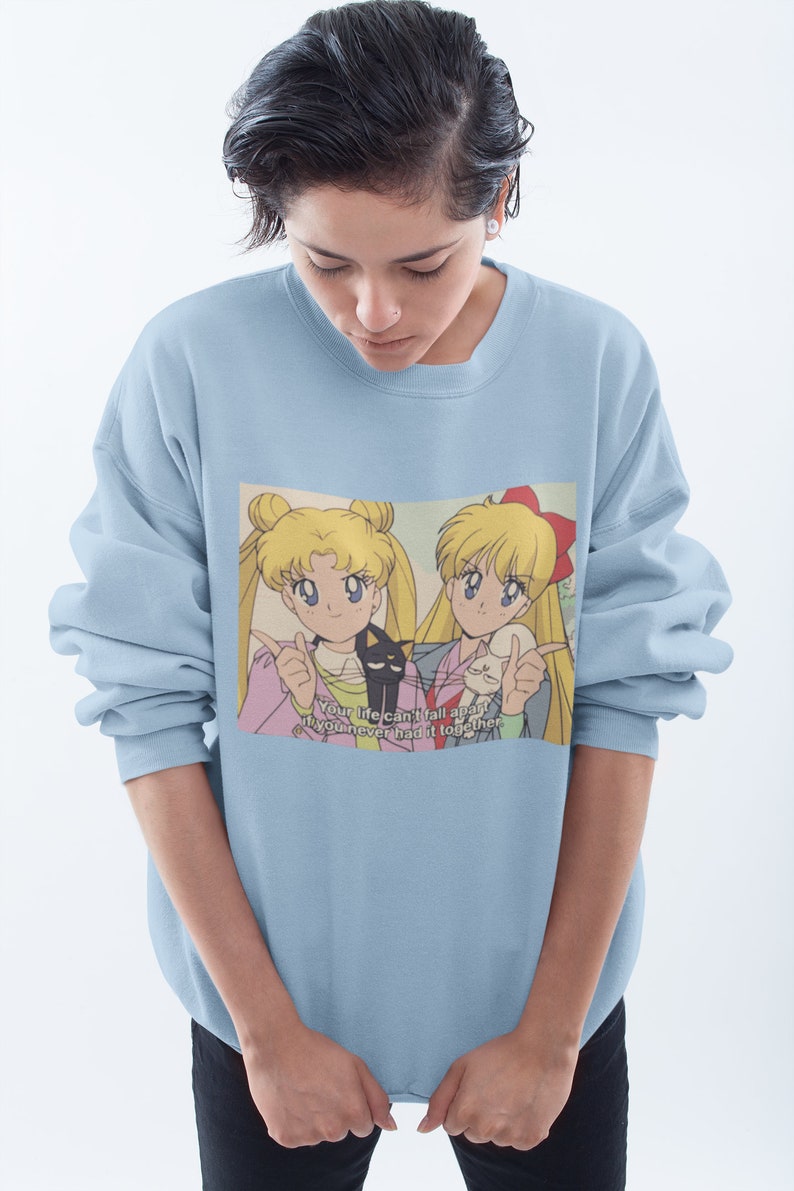 Unisex Sailor Moon Sweatshirt Kawaii Sailor Moon Anime Etsy