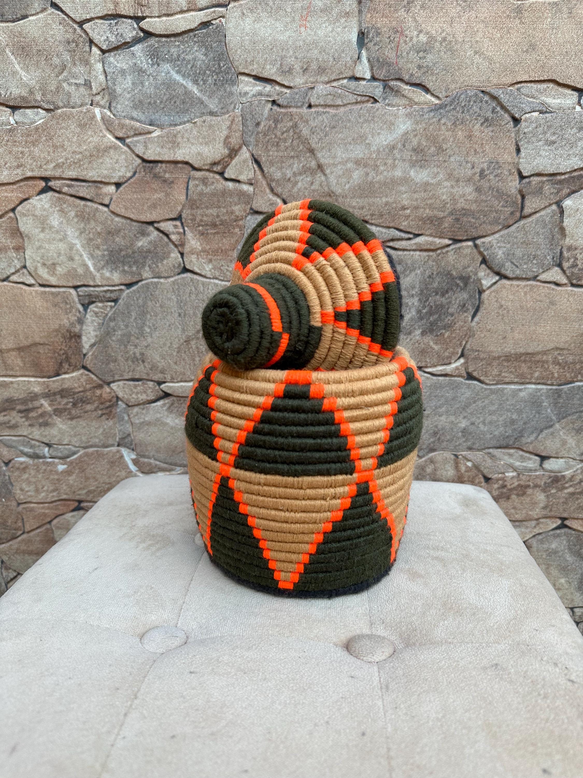 Moroccan Berber Basket, African Decorative Basket , Colorful Vintage ...
