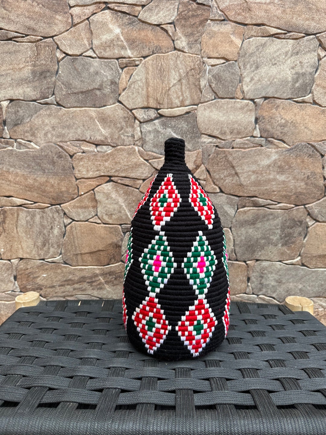 Moroccan Berber Basket, African Decorative Basket , Colorful Vintage ...