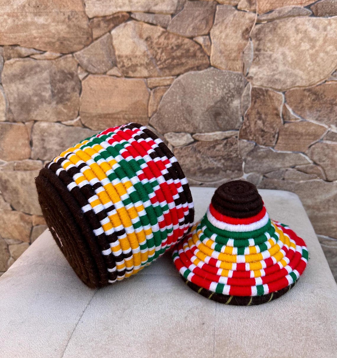 Moroccan Berber Basket, African Decorative Basket , Colorful Vintage ...