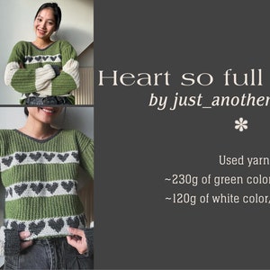 PDF Pattern Only Heart so Full Sweater - Etsy