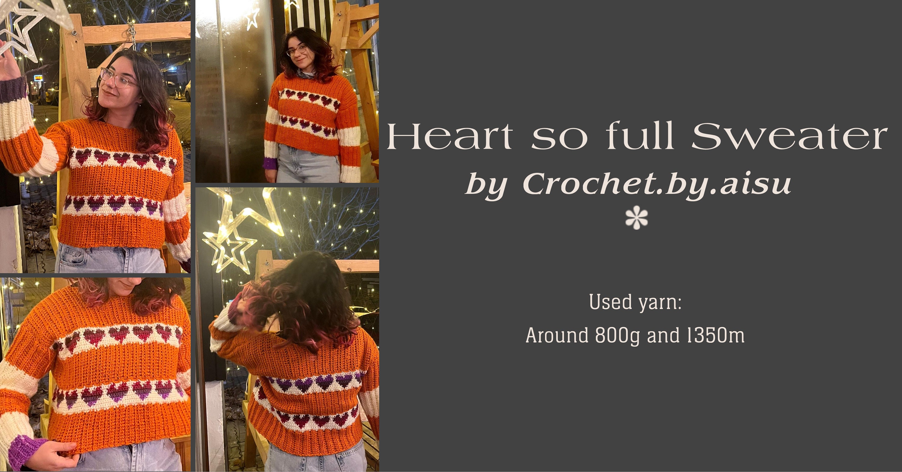 PDF Pattern Only Heart so Full Sweater - Etsy
