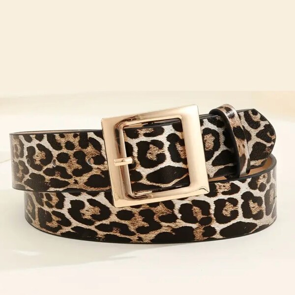 Leopard Print Belt - Etsy