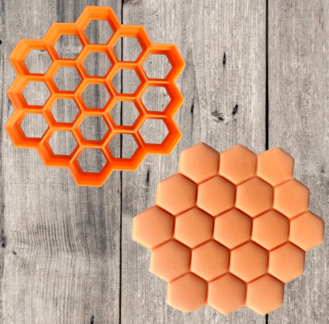 Honeycomb Cookie Cutter Fondant Biscuit - 3 Sizes! Icing Baking Dough ...