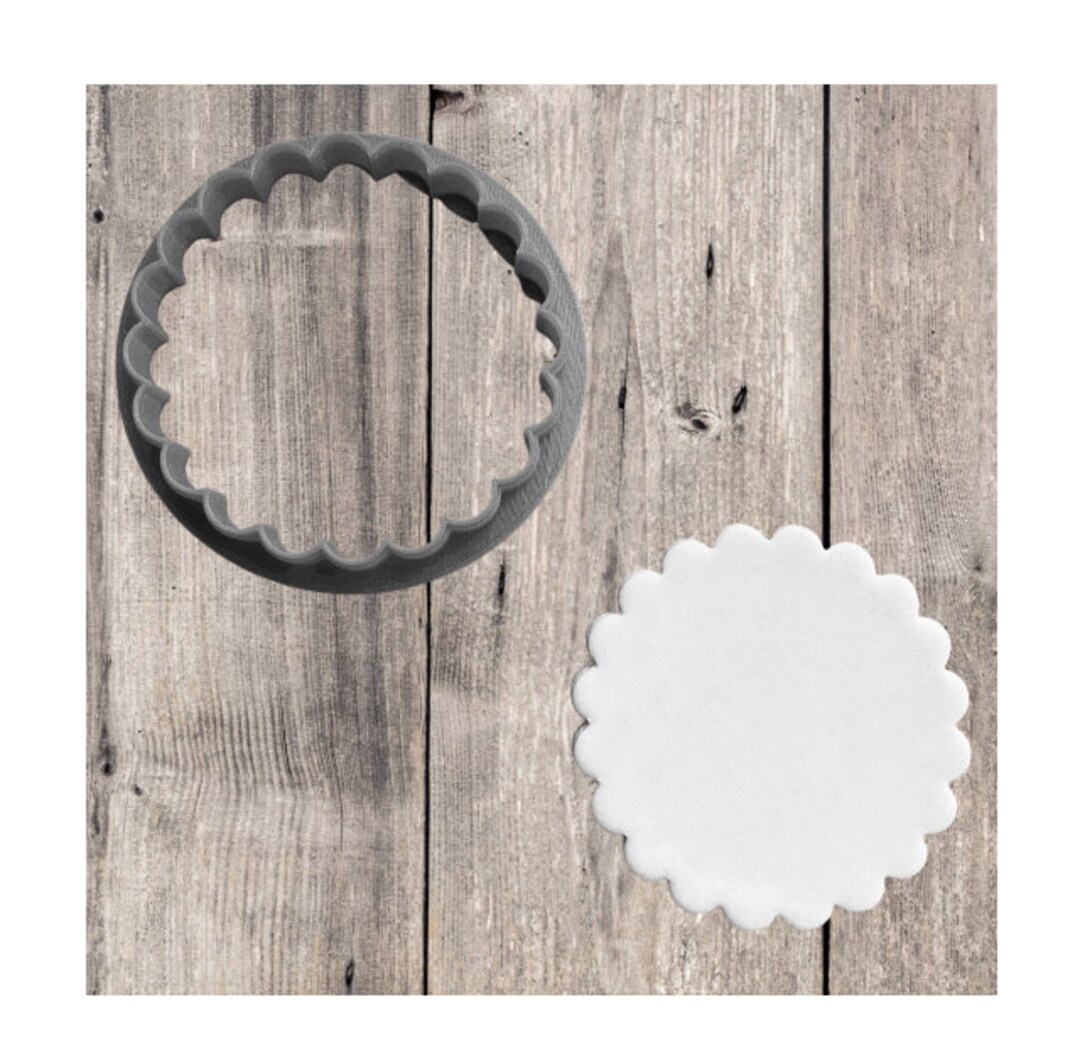 Scalloped Circle Cookie Cutter Fondant Biscuit 3 Sizes - Etsy