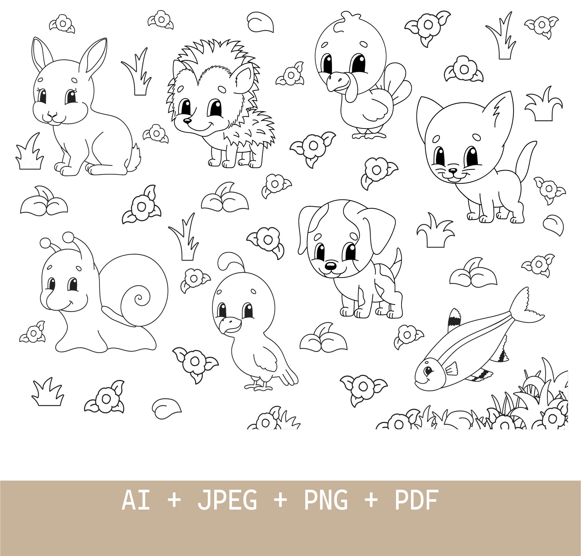 Animal Coloring Pages Preschool Worksheet Coloring Book Kindergarten ...