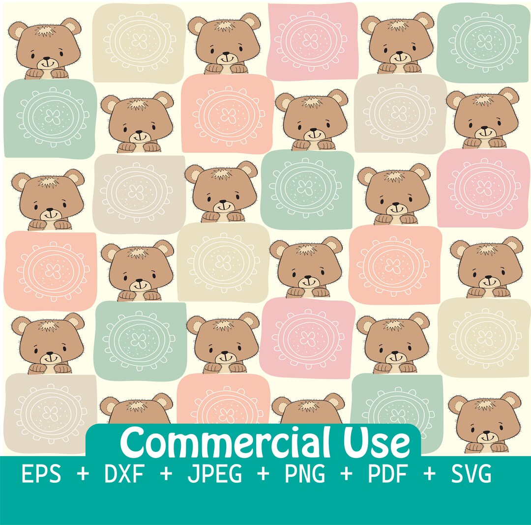 Baby Bear Svg Teddy Bear Baby Shower Teddy Bear Pattern for Boy Teddy ...