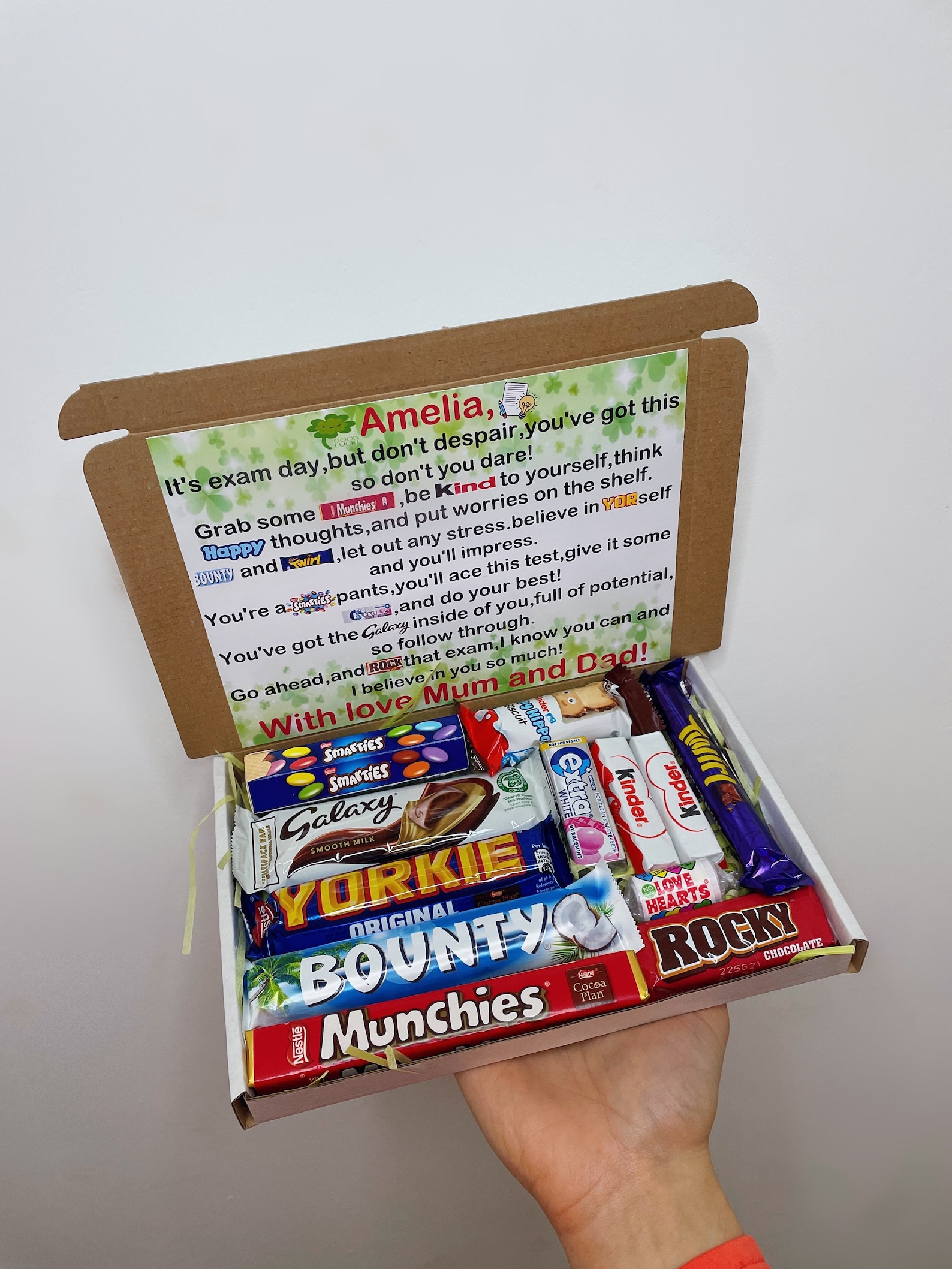 Exam Survival Kit Box , Good Luck on Your Exams Chocolate Poem Box ...