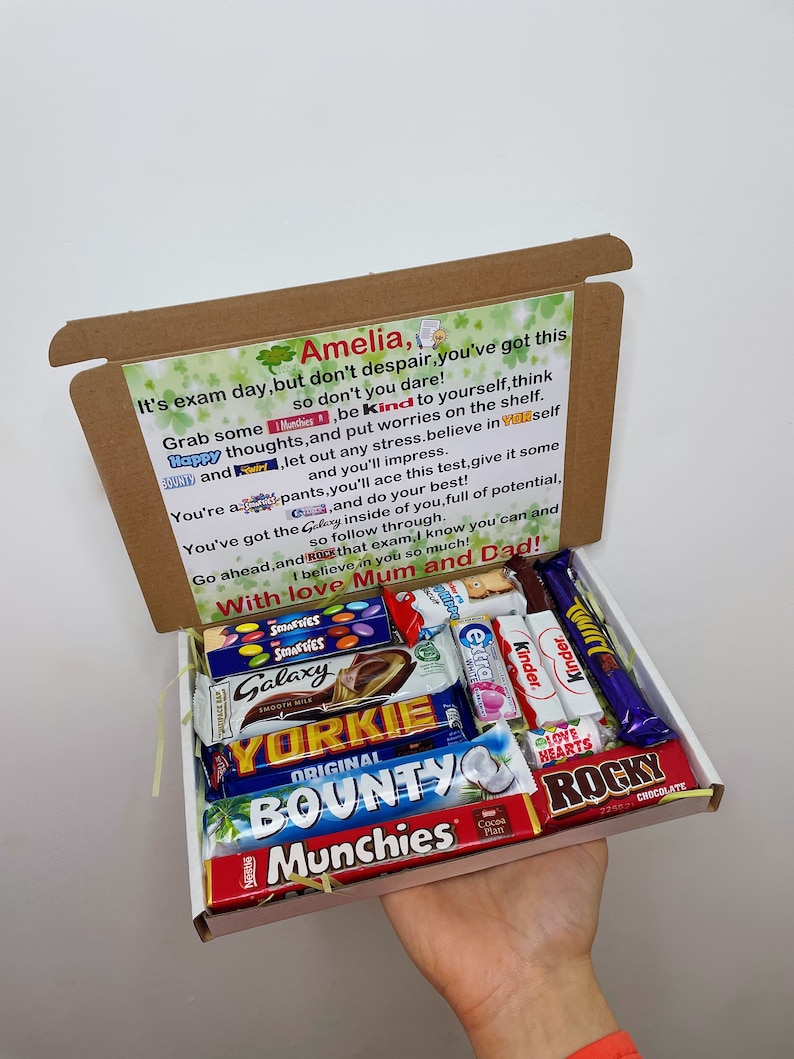 Exam Survival Kit Box , Good Luck on Your Exams Chocolate Poem Box ...