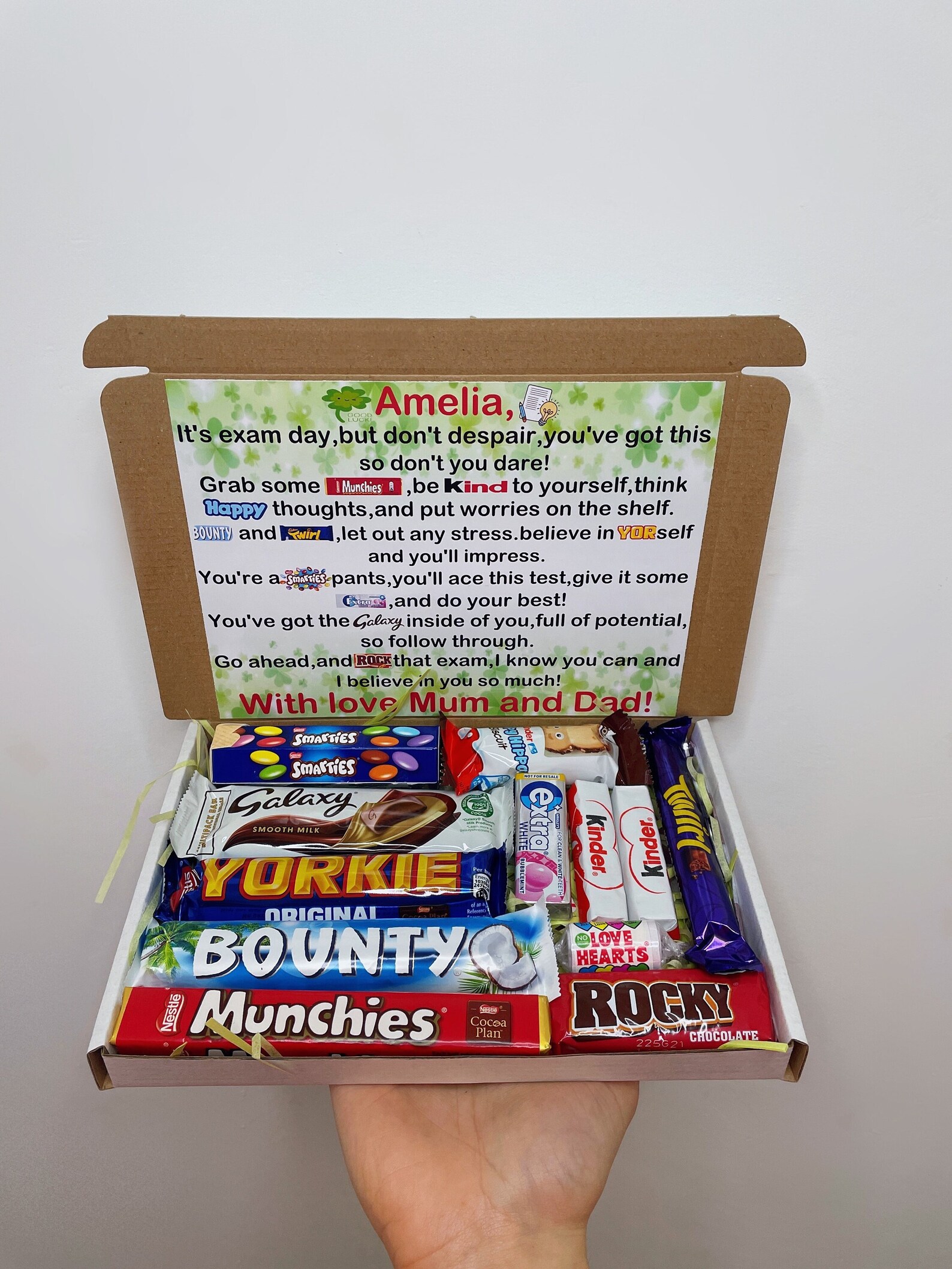 Exam Survival Kit Box , Good Luck on Your Exams Chocolate Poem Box ...