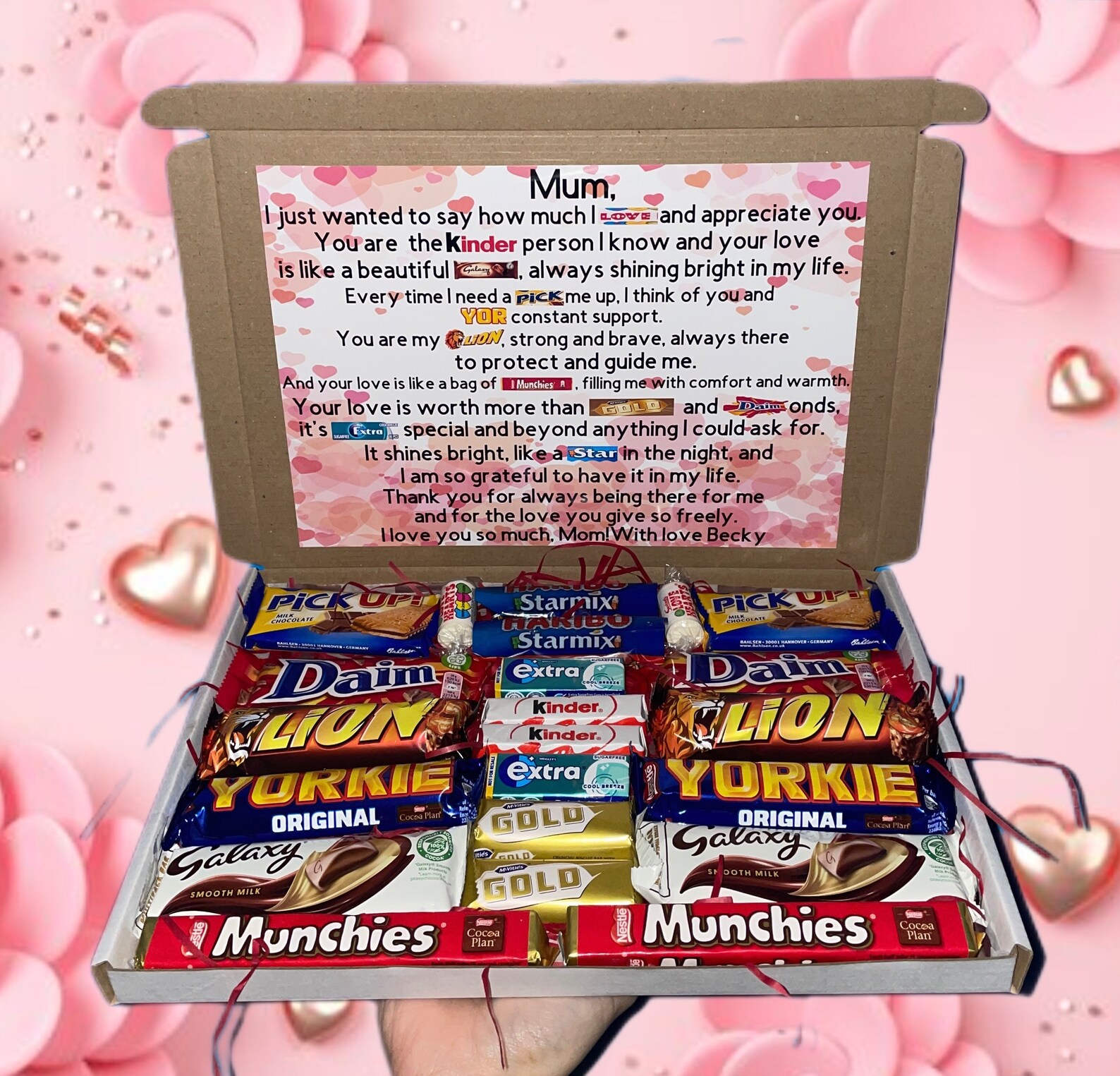 Personalised Mother’s Day Poem Gift Mother’s Day Sweets for Mum Mummy ...