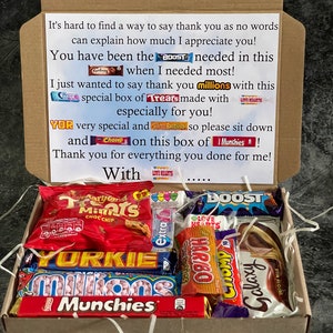 Personalised Thank You Chocolate Message Gift Box | Special Gift to Say ...