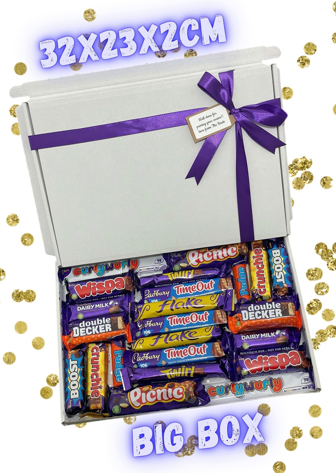 Cadbury Valentines Day Gift Chocolate Hamper Personalised Gift Tag ...