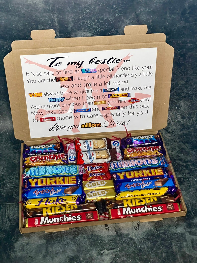 Best Friend Chocolate Poem Box Birthday Best Friend Gift - Etsy UK