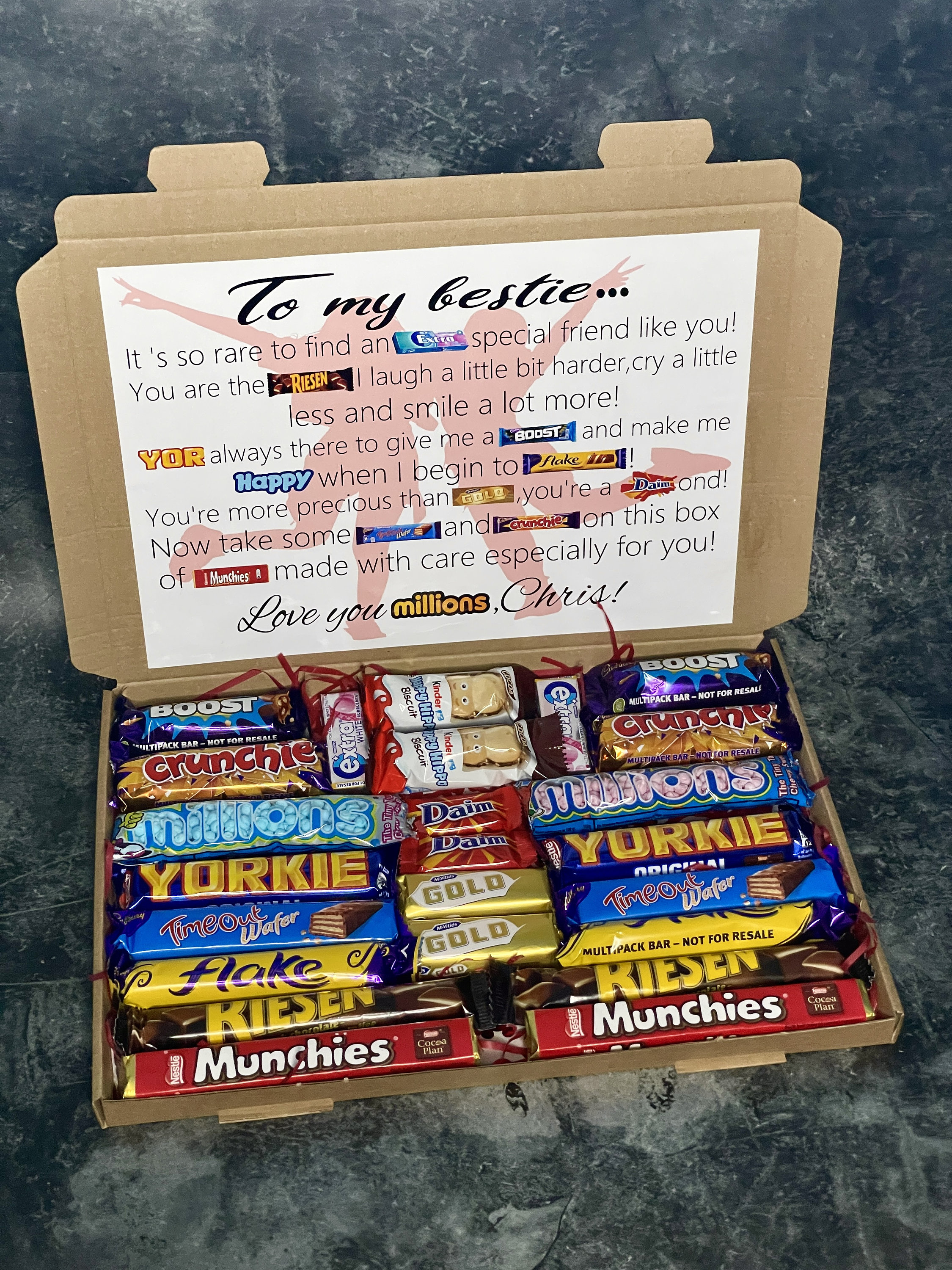 Best Friend Chocolate Poem Box Birthday Best Friend Gift - Etsy UK