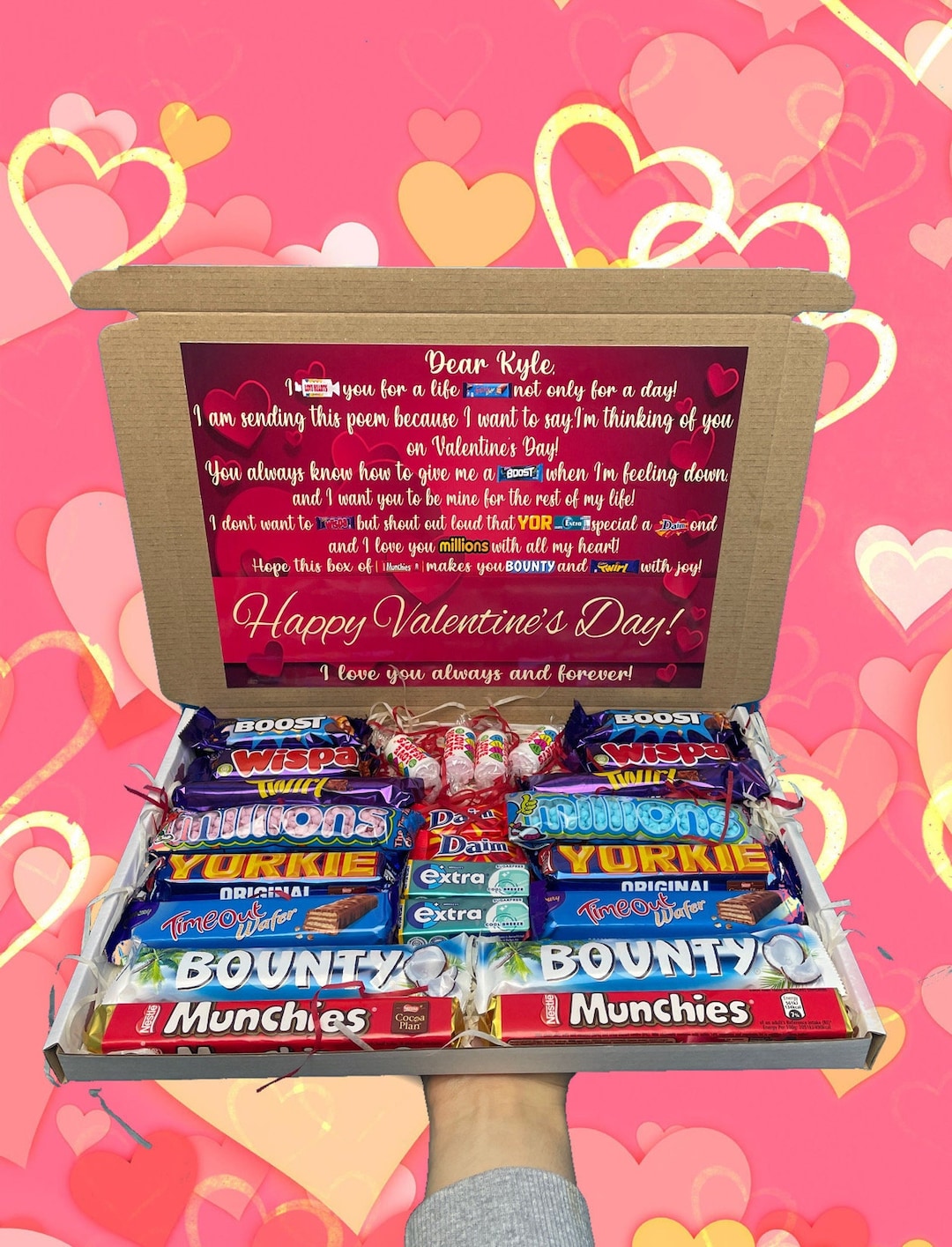 Personalised Large I Love You Chocolate Poem Box - Valentine’s Day ...