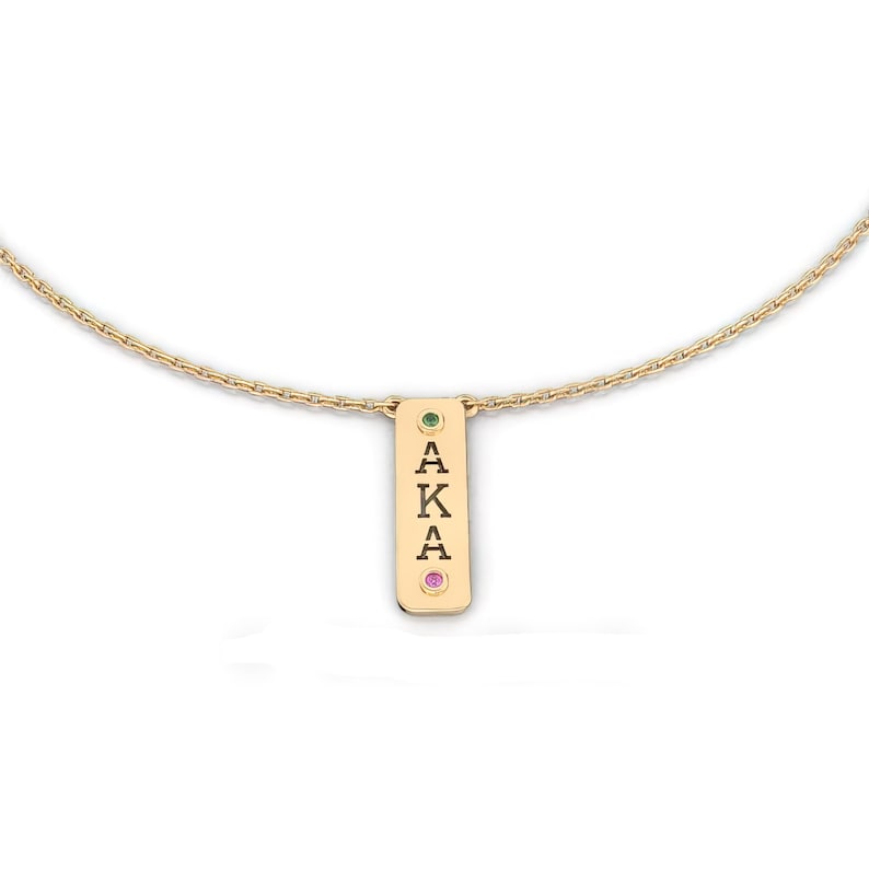 AKA, Alpha Kappa Alpha Sorority Girl Necklace in 14k Gold - Etsy