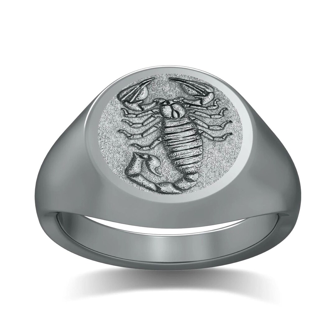 Zodiac Splendor: the Scorpio Signet Unisex Ring - Embrace the Intensity ...