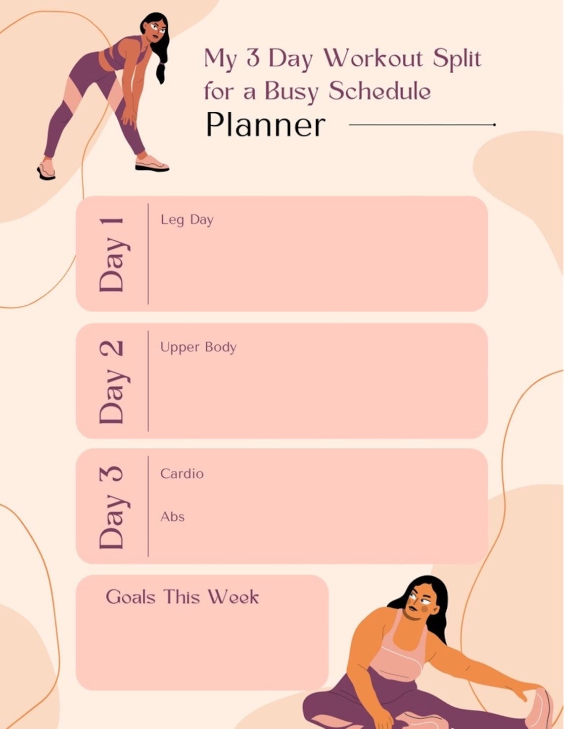 3 Day Workout Split for a Busy Schedule | Workout Planner| Gym Guide ...