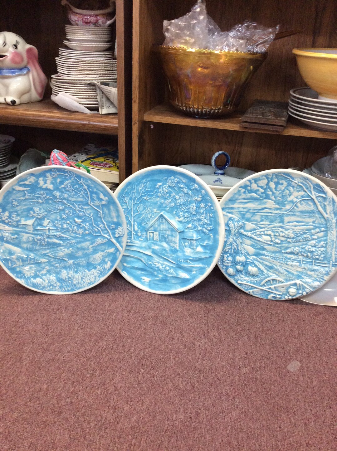 Vintage Byron Ceramic Molds Three Plaques 1972 - Etsy