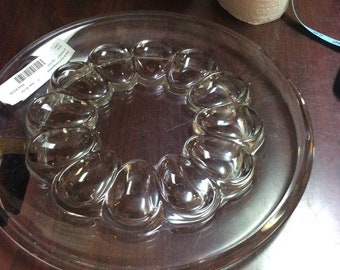 Art Deco Clear Glass Deviled Egg Plate Tray, Anchor Hocking, Vintage - Etsy
