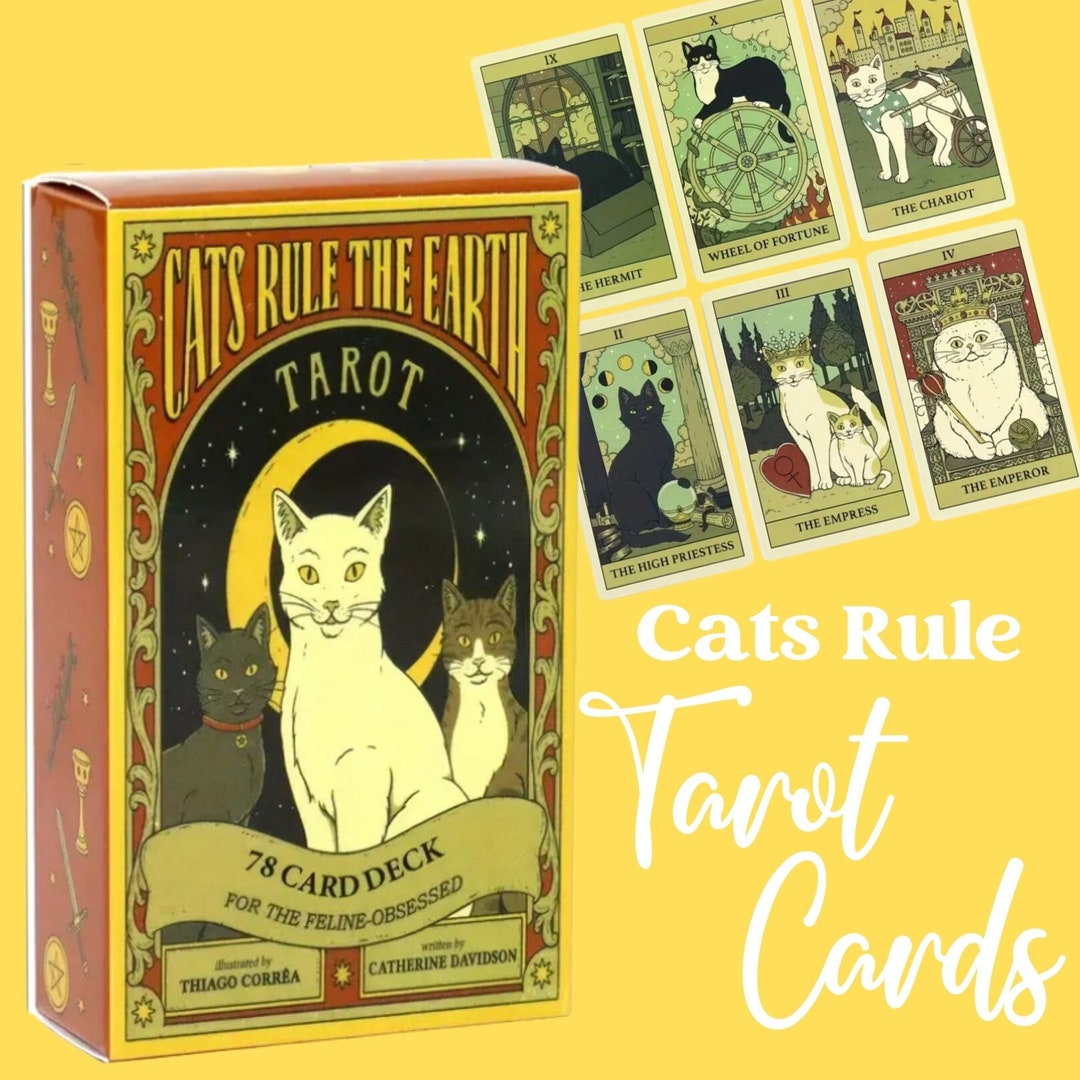 Tarot Card Deck, Cats Rule Theme 78 Cards, Spiritual Guidance, Fortune ...