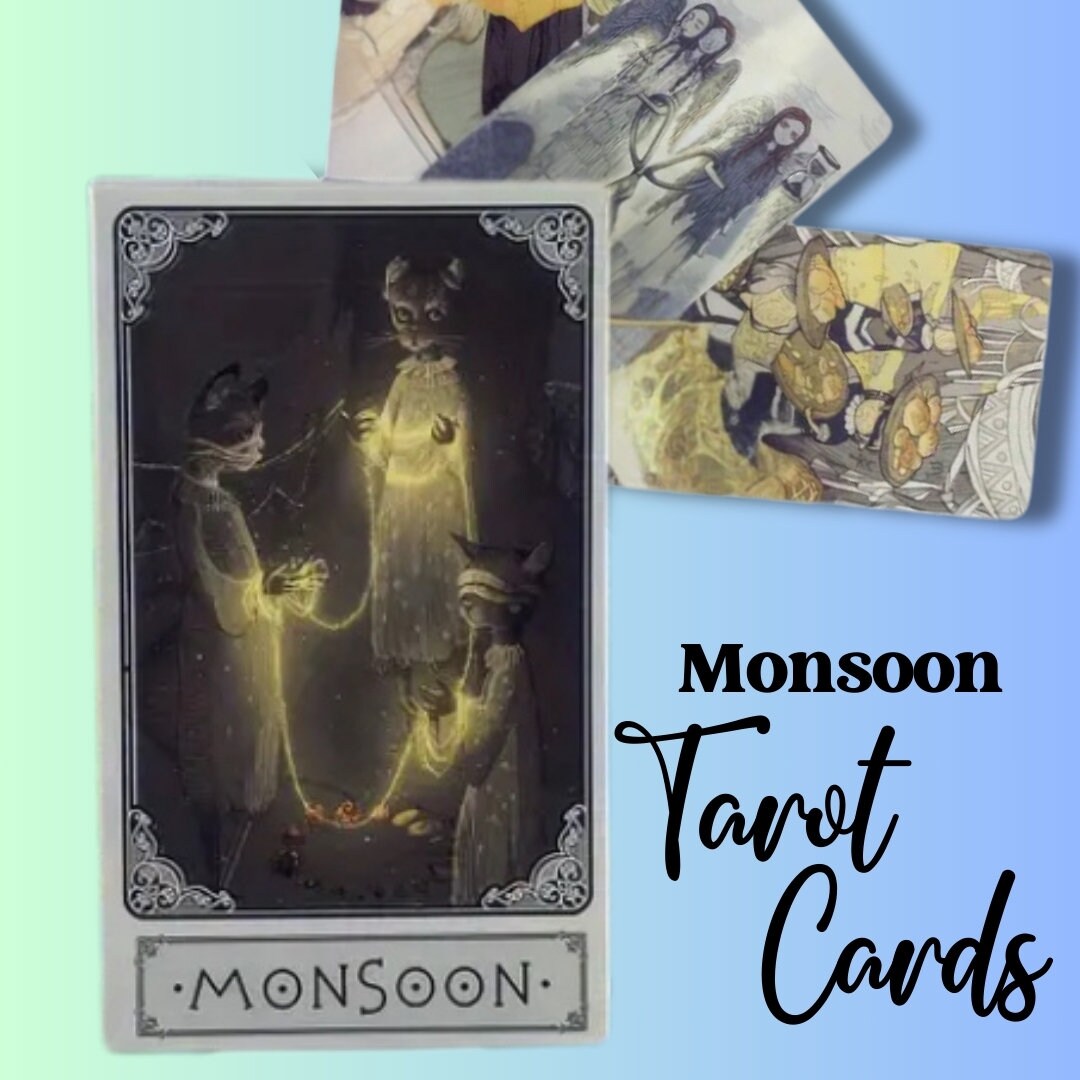 Tarot Card Deck 78 Cards, Monsoon Tarot, Spiritual Guidance, Fortune ...