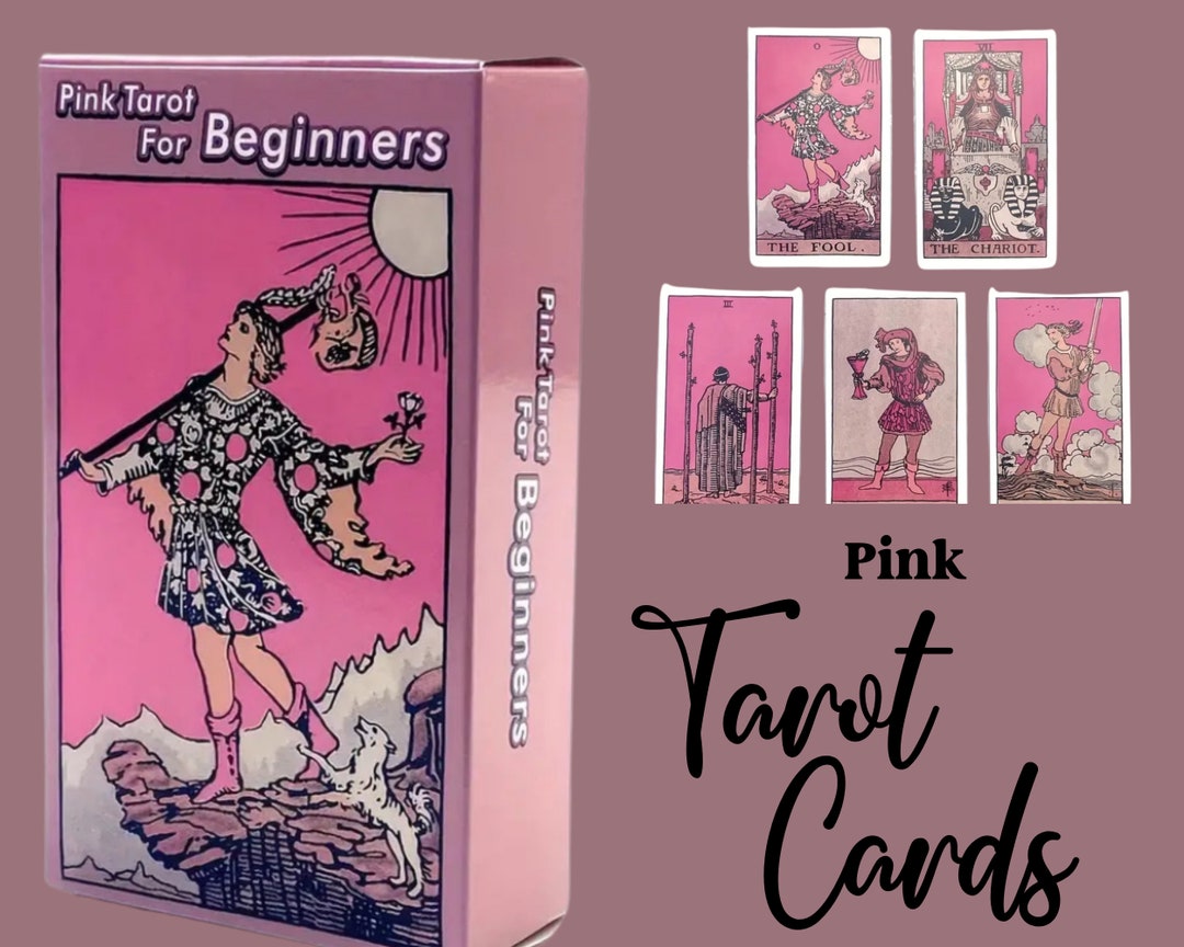 Pink Tarot Cards, 78 Rider Waite Tarot Deck, Spiritual Guidance ...