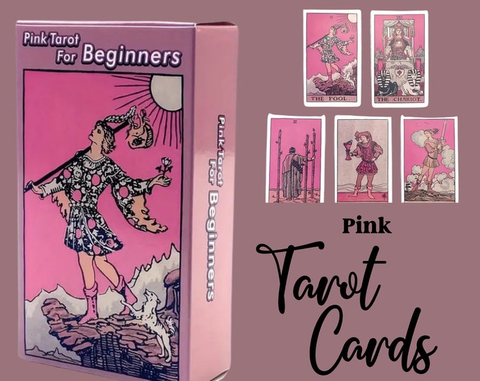 Pink Tarot Cards, 78 Rider Waite Tarot Deck, Spiritual Guidance ...