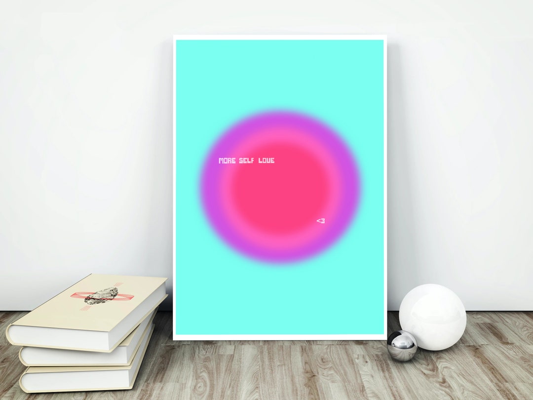Aura Gradient Poster, Pastel Aura Print, Wall Decor, Pastel Colors ...
