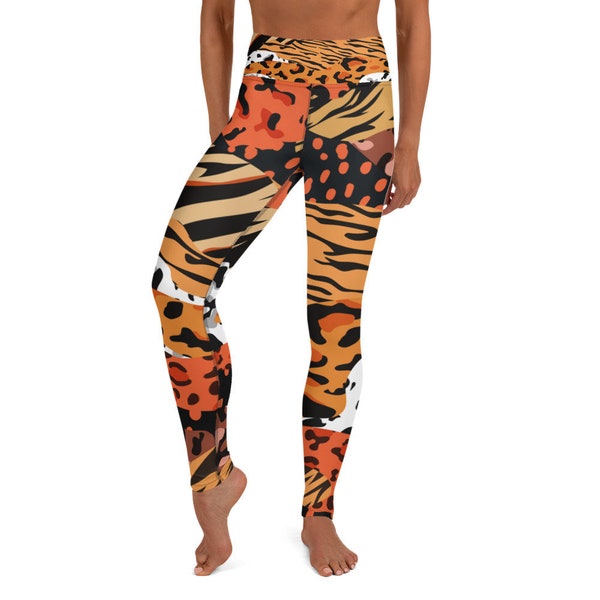 Leopard Gym Leggings - Etsy