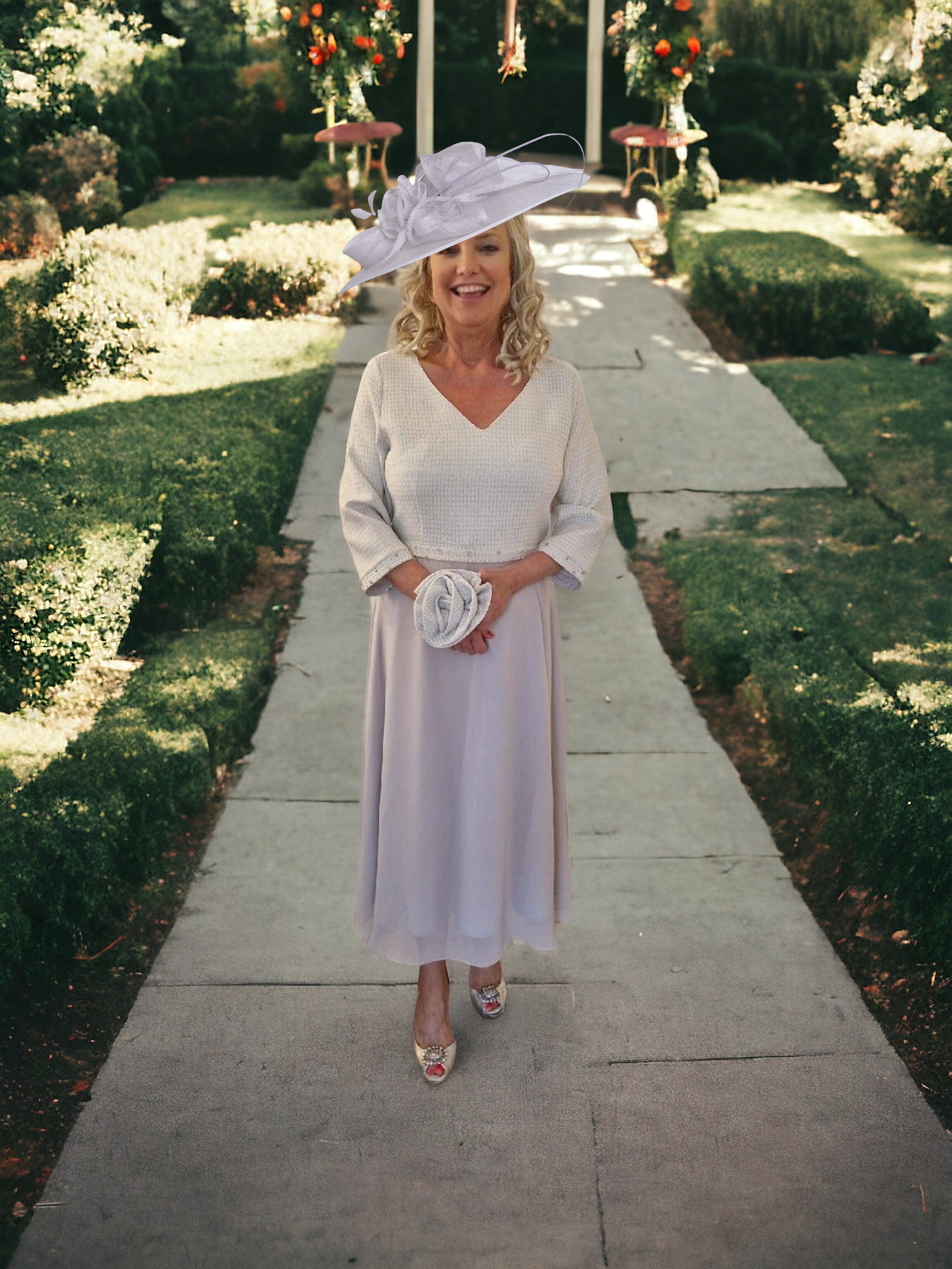 Lizabella Dress Silver Chiffon Mother of the Bride / Groom 2350 Brand ...