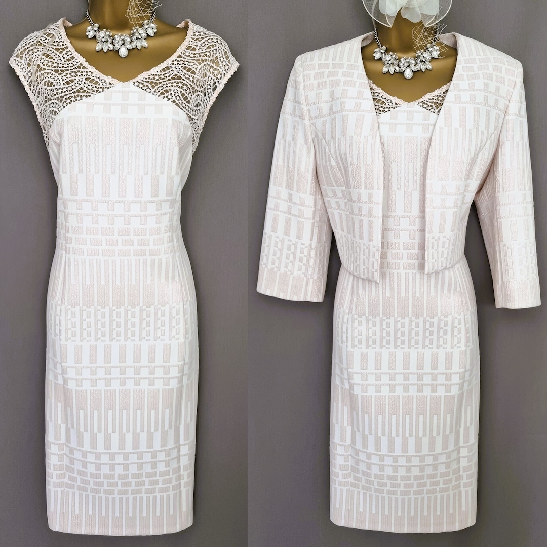 Lizabella Ella Boo Dress Suit 2 Piece Size 14 Pink Mother of the Bride ...